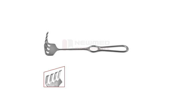Ollier Israel Rake Retractor - 4 Prongs | New Med Instruments