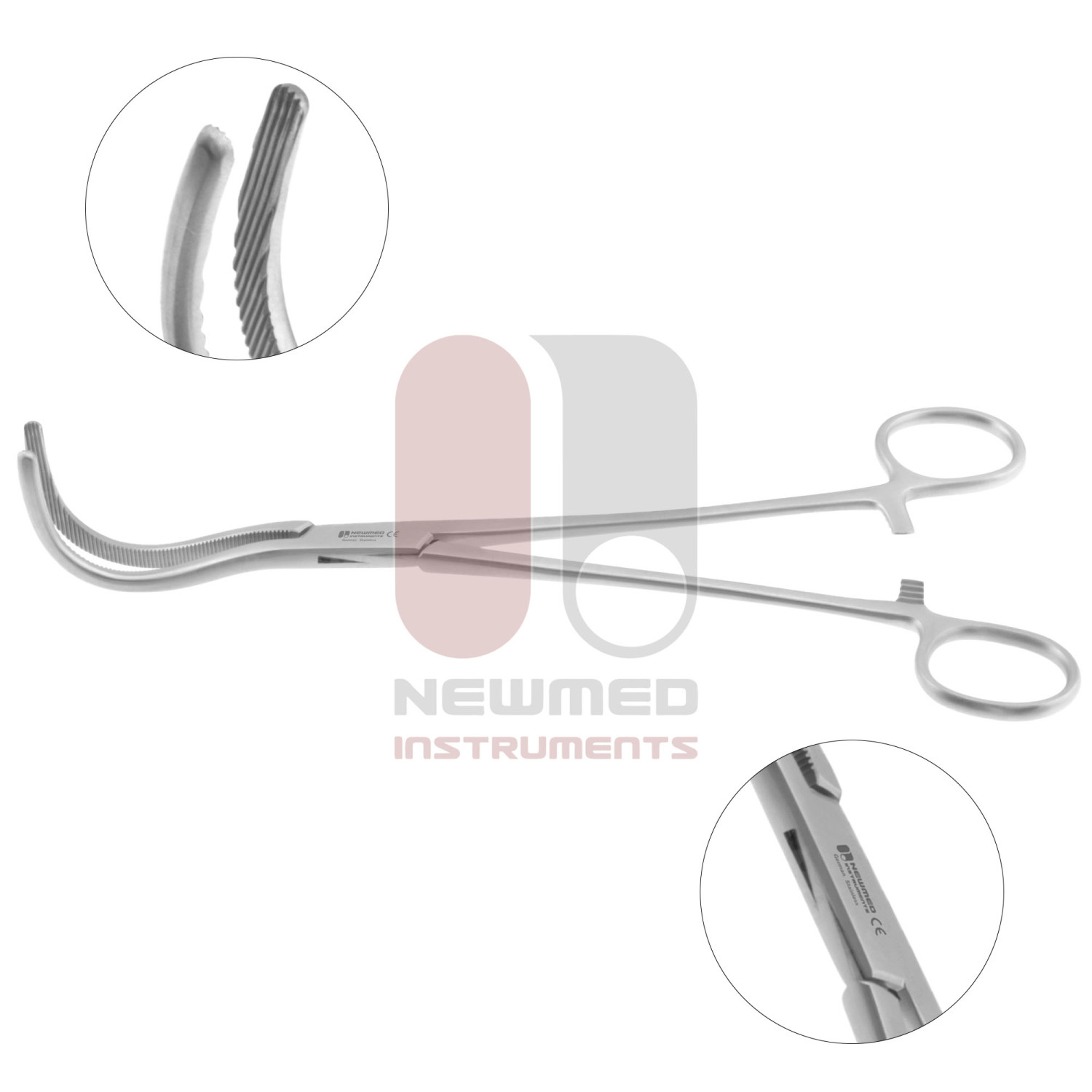 Guyon Kidney Clamp - Double curved Jaws | New Med Instruments