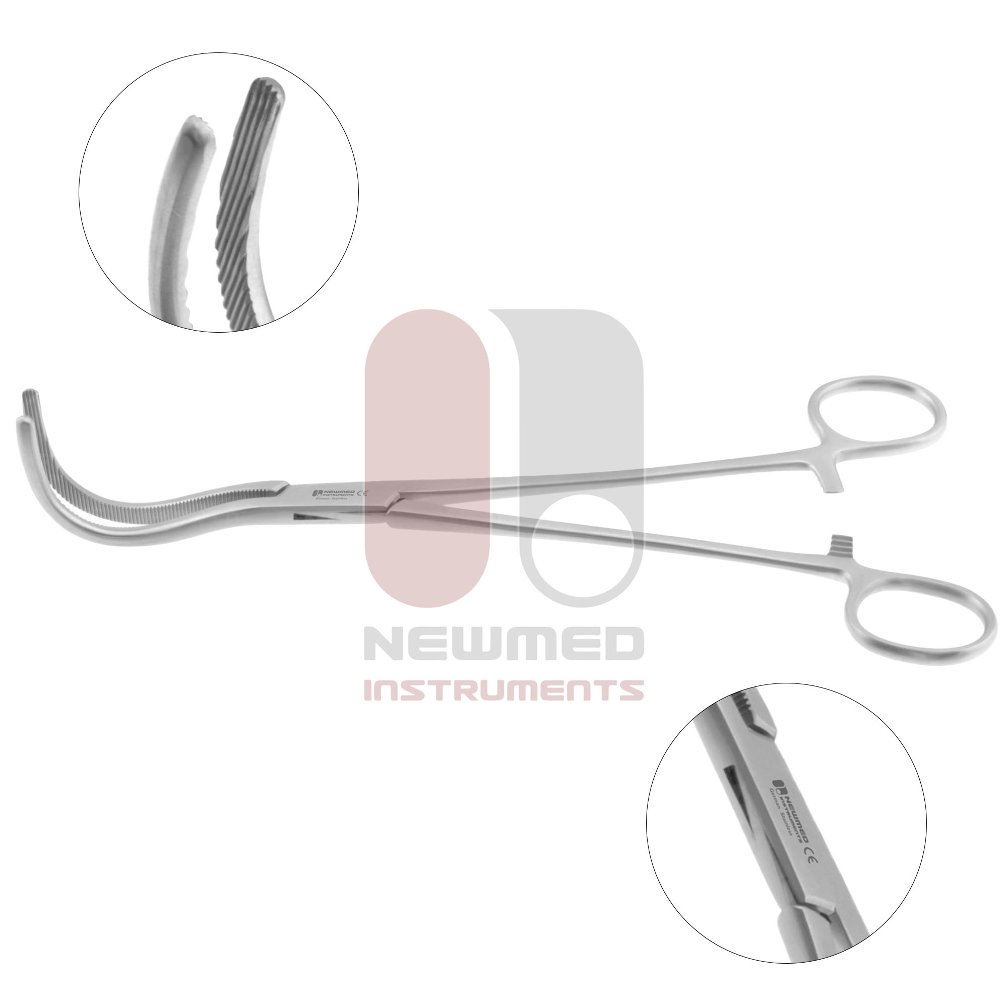Guyon Kidney Clamp - Double curved Jaws | New Med Instruments