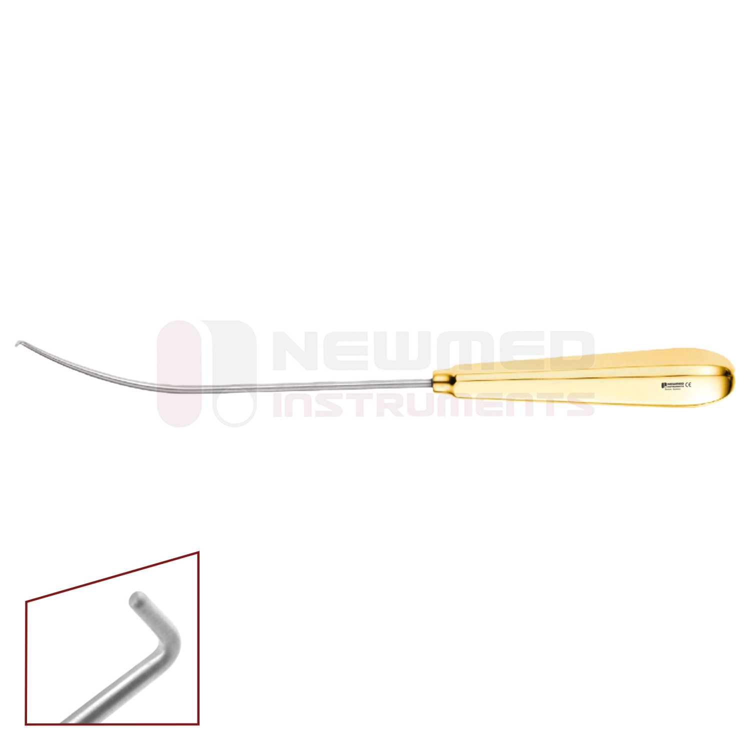 Daniel Endoscopic Forehead Nerve Hook - Curved Right | New Med Instruments