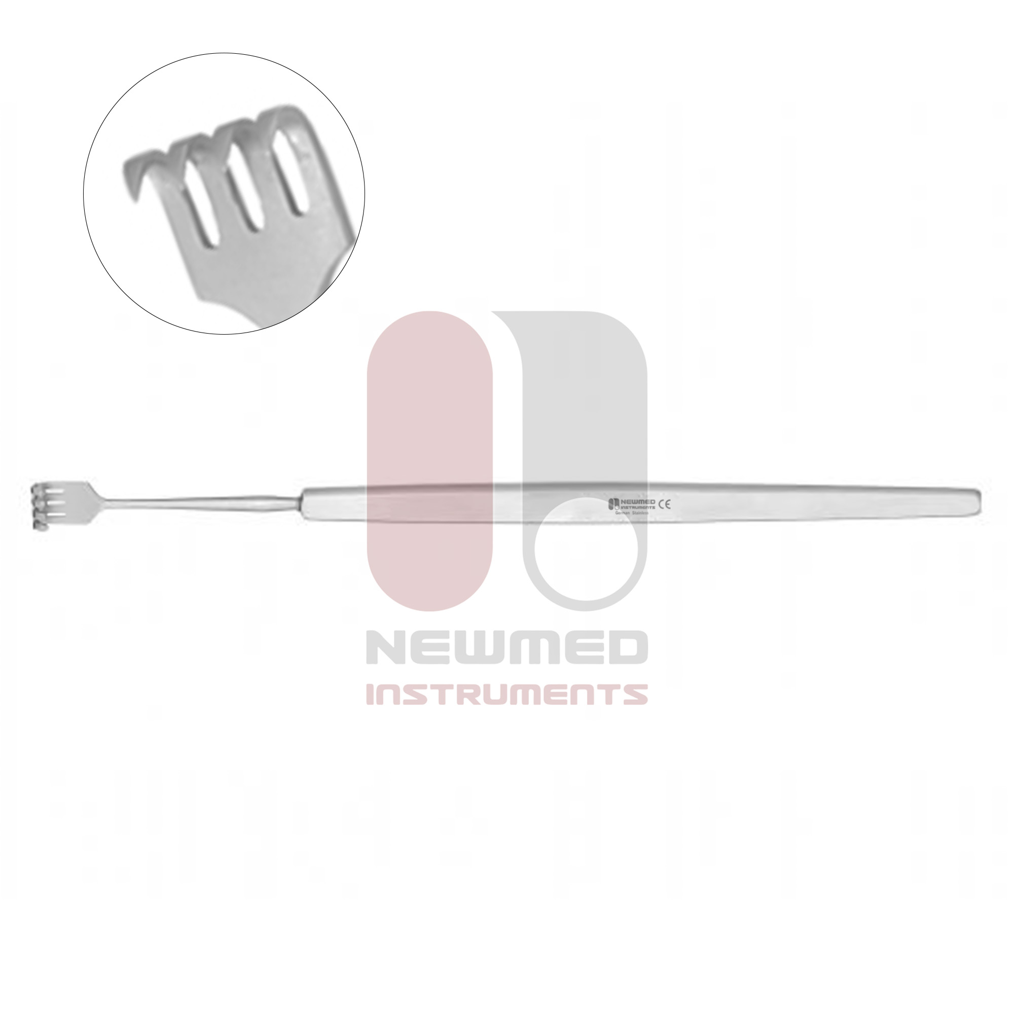 Rollet Retractor 4 シャーププロング | New Med Instruments