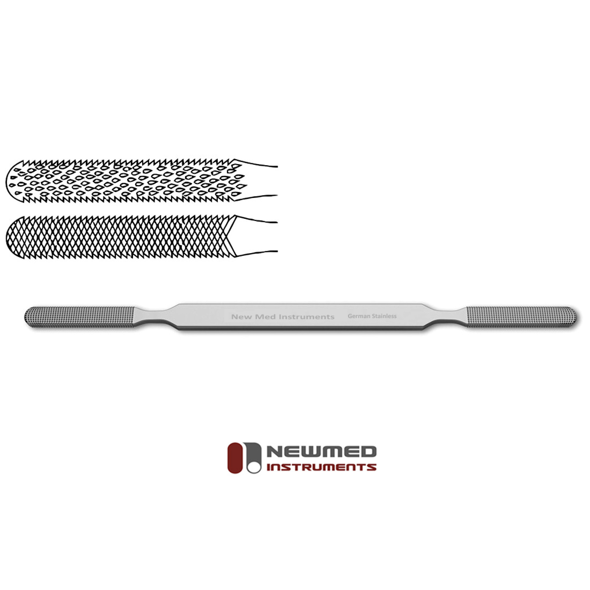 Fomon Nasal Rasp Double Ended - Fine Convex Rasp | New Med Instruments