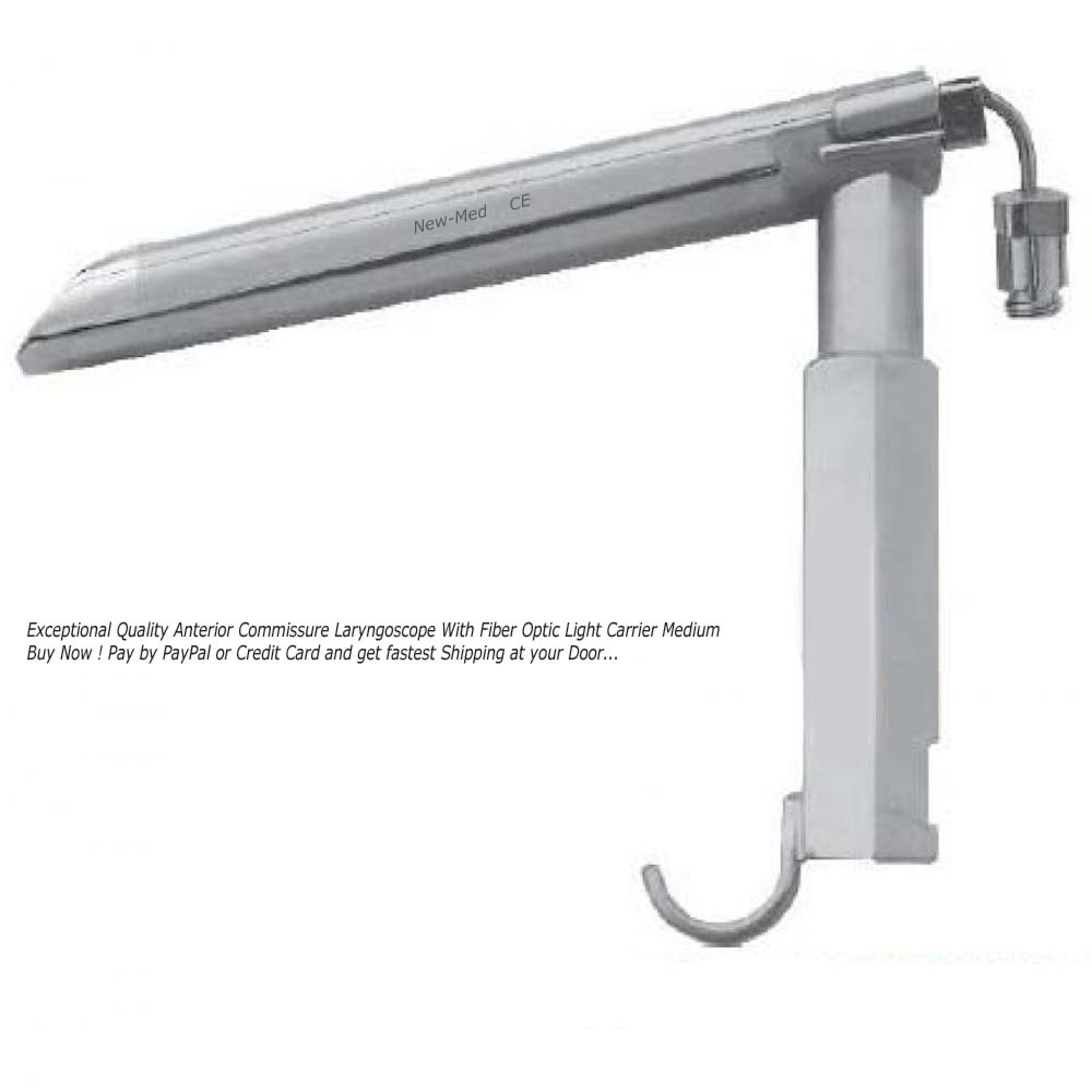 Anterior Commissure Laryngoscope With Fiber Optic Carrier Medium