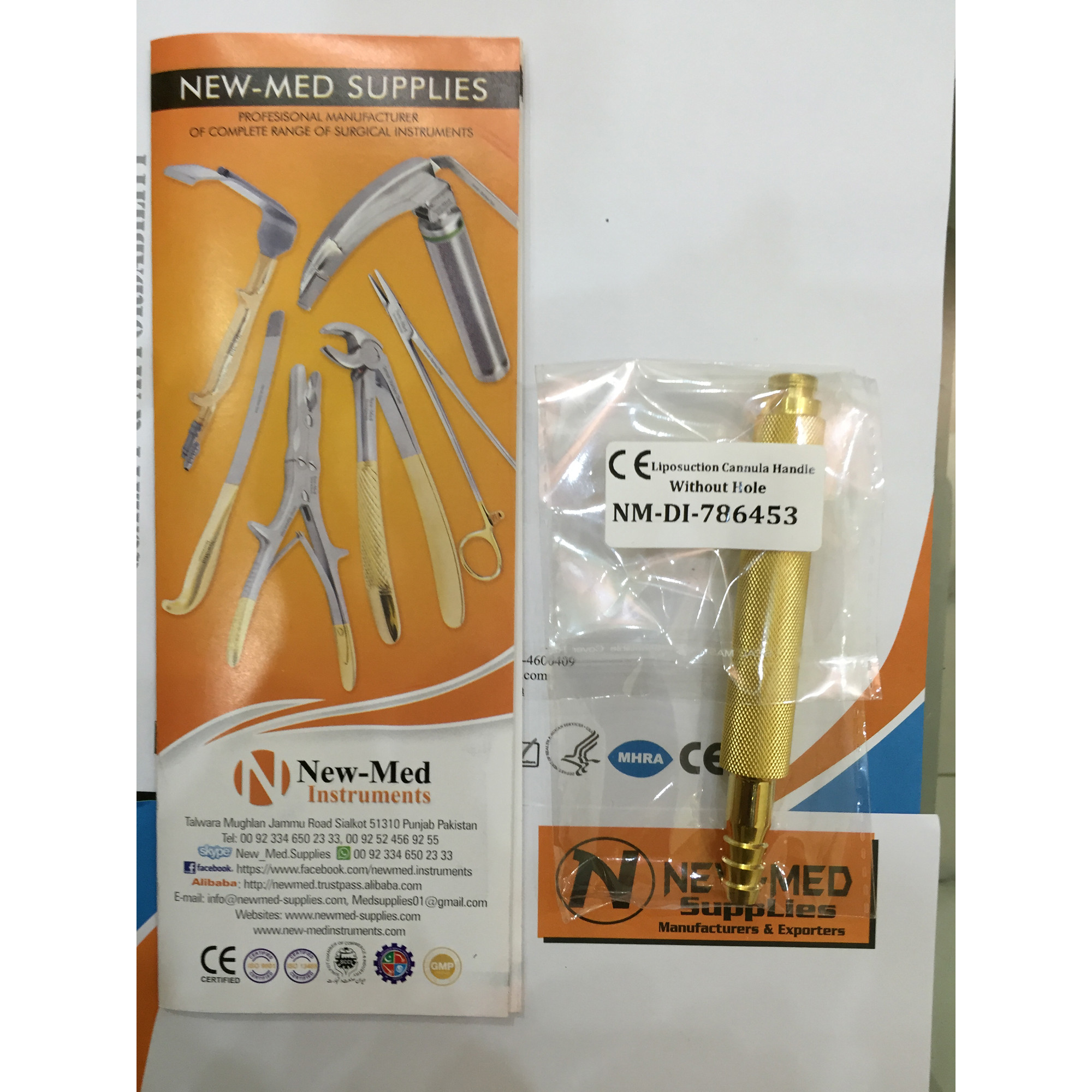 Liposuction Handle for Liposurg Nouvag Cannula | New Med Instruments