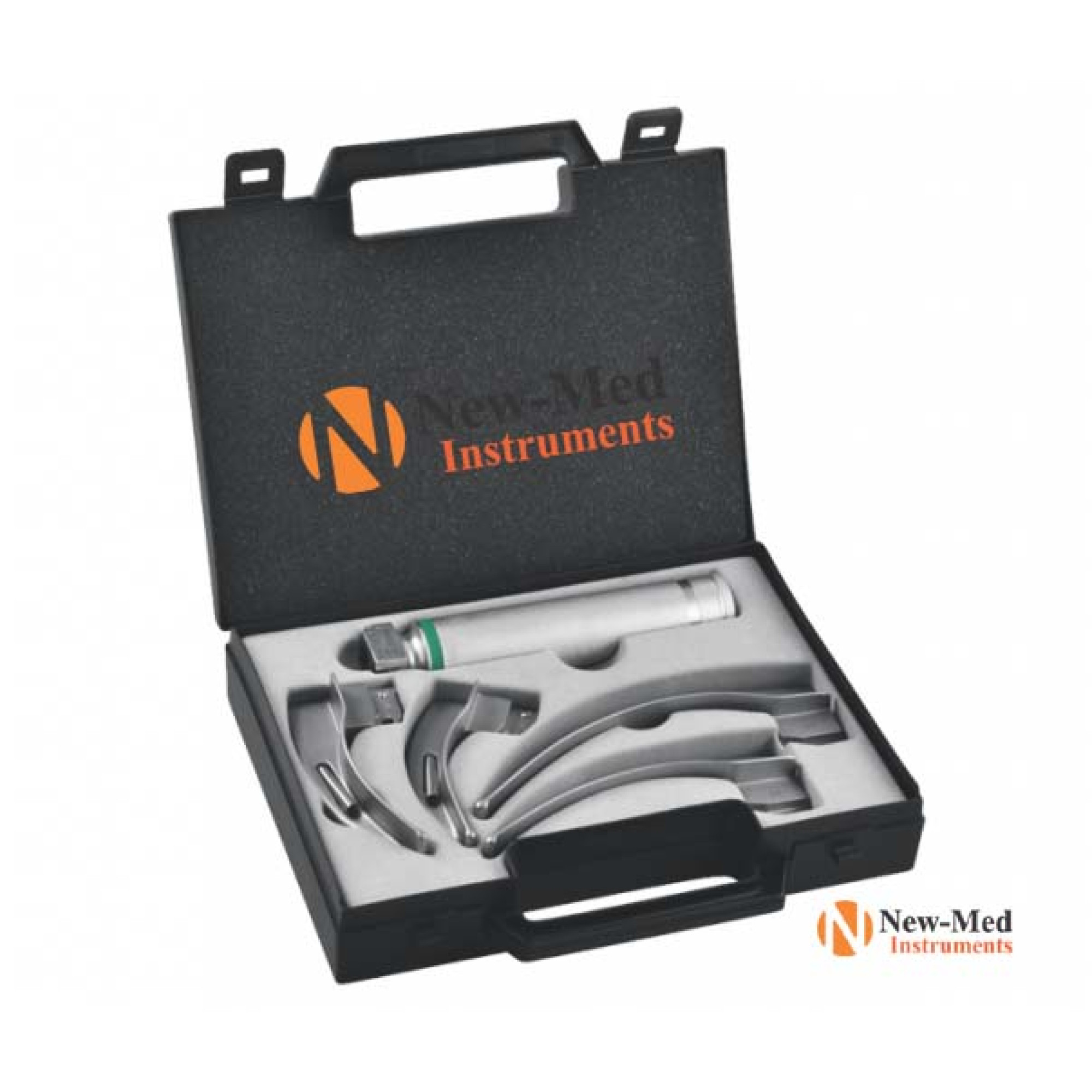 Macintosh Fiber Optic Laryngoscope Set of 4 Blades | New Med Instruments